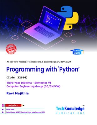 Programming with ‘Python’ – Techknowledge Publications