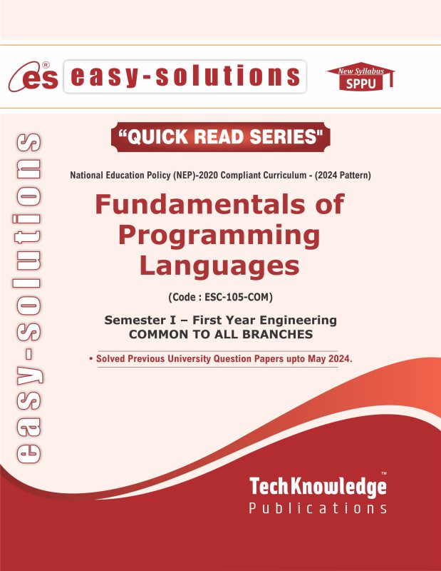 Easy Solution – Fundamentals of Programming Languages – Techknowledge Publications