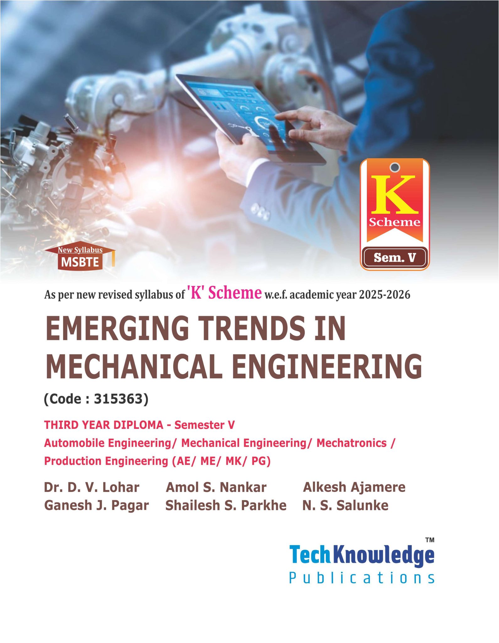 EMERGING TRENDS IN MECHANICAL ENGINEERING – Techknowledge Publications